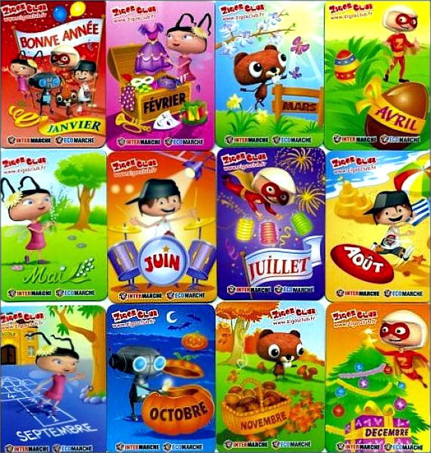 Les Zigos - Pâturages - Magnets Intermarché - 2010 Autres / Loisirs