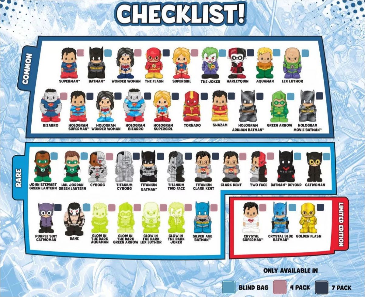 DC Comics Series 1 - 40 Figurines Ooshies Headstart 2016 UK Films