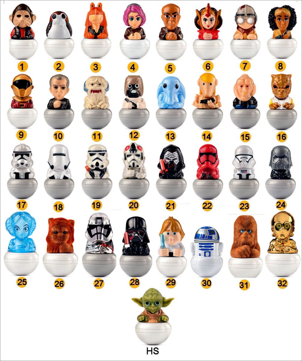 Star Wars 32 Figurines Rollinz 3.0 - Esselunga - 2020 Italie